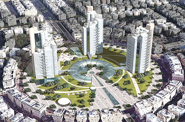 Tel Aviv | Kikar HaMedina Towers | 3 x 155m | 2 x 42 fl + 1 x 41 fl | T ...